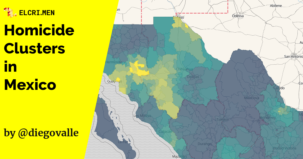 Cluster Map of Homicides - El Crimen